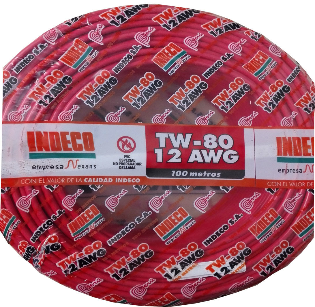 Cable TW80 12AWG INDECO TIENDA INDECO ENVIOS LIMA PERU