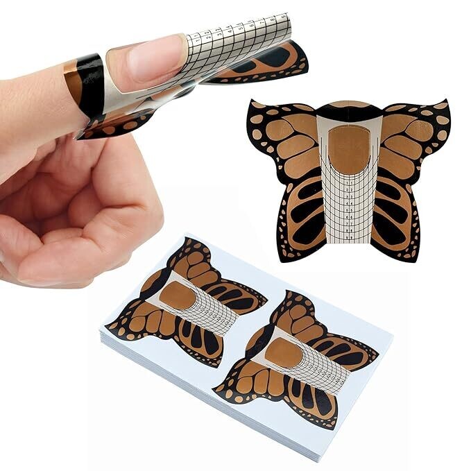 QZ27 500 slices/Roll Nail Form Extension Sticker Self-Adhesive Nail ...