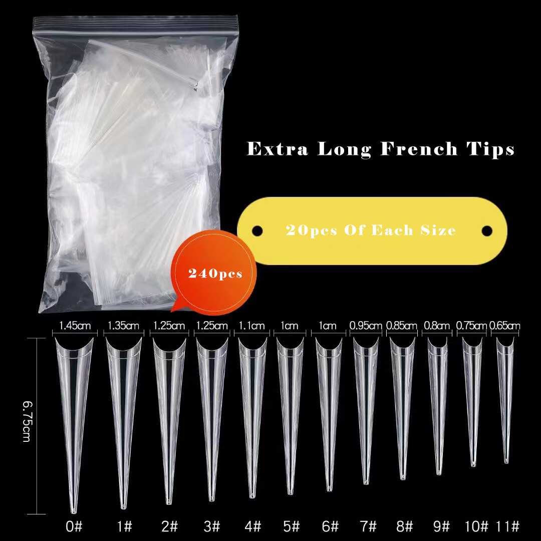Extra Long French Tips 240pcs