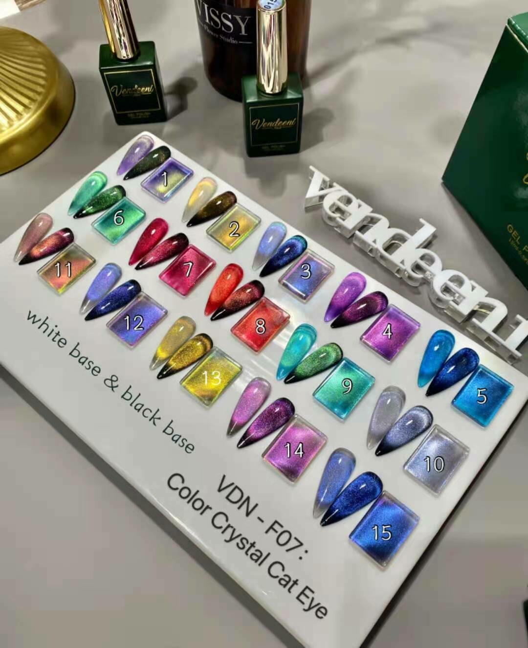 Vendeeni Crystal Cat Eye UV/LED Gel Polish 15ml - F7