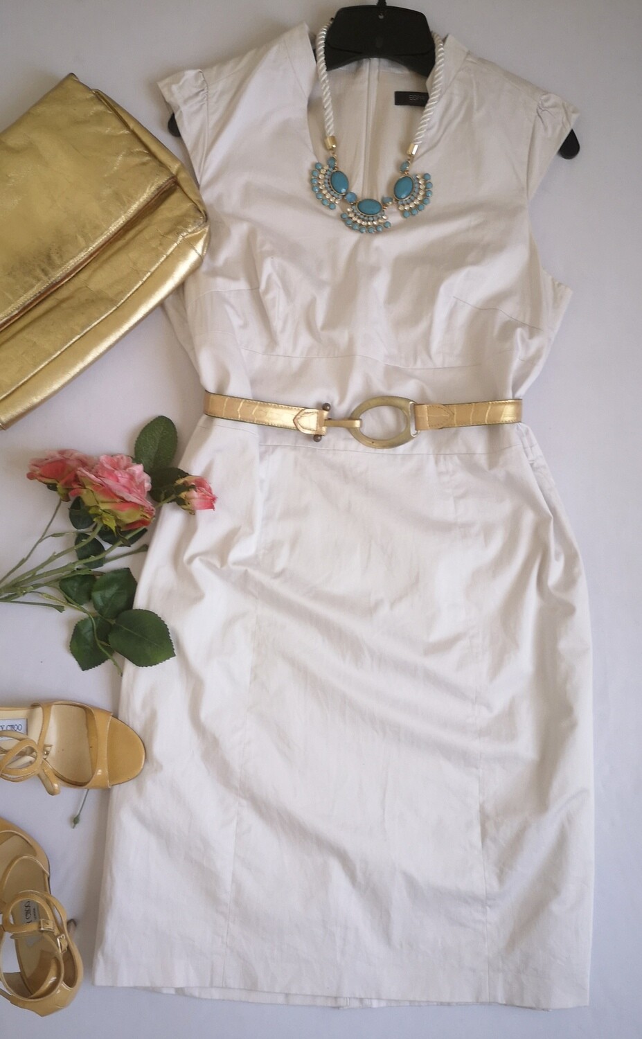 VESTIDO CORTE RECTO INCLUYE CINCHO