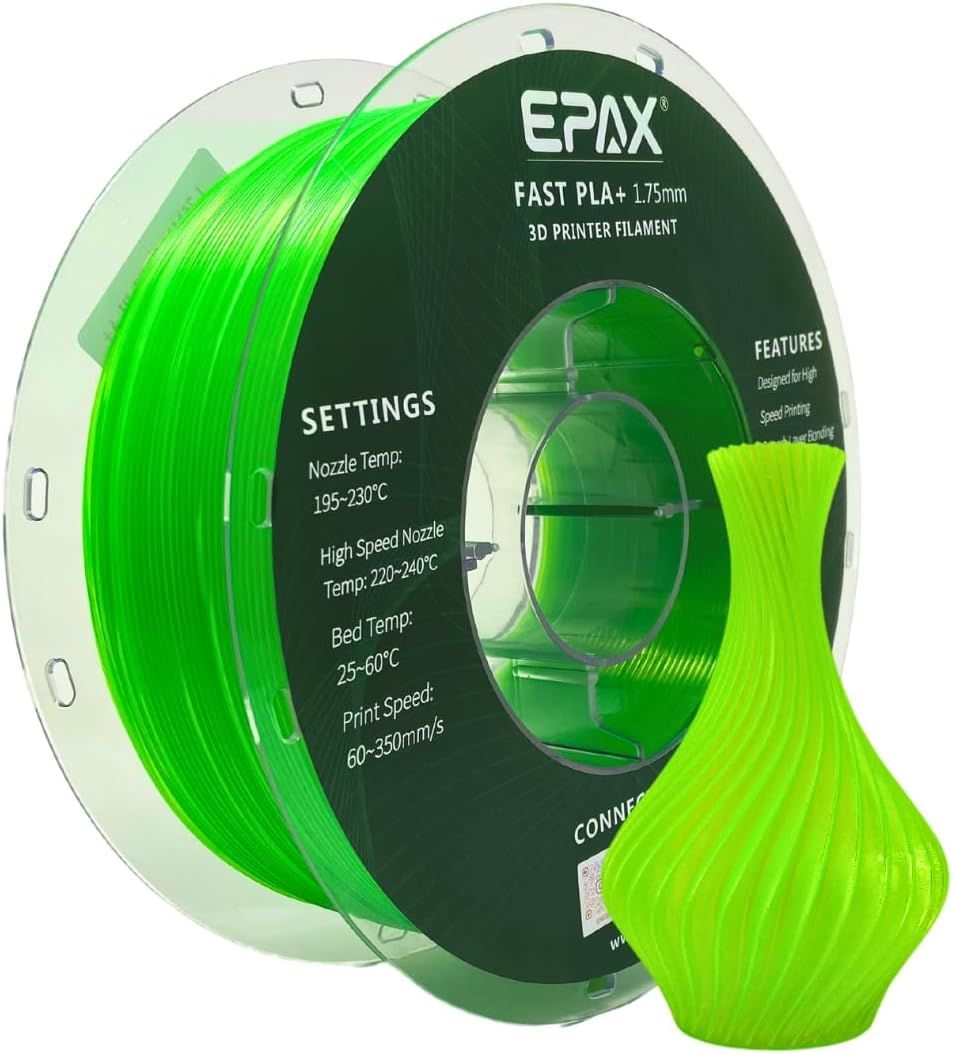 EPAX 3D PLA+ (Glass Green) 3D Printer Filament