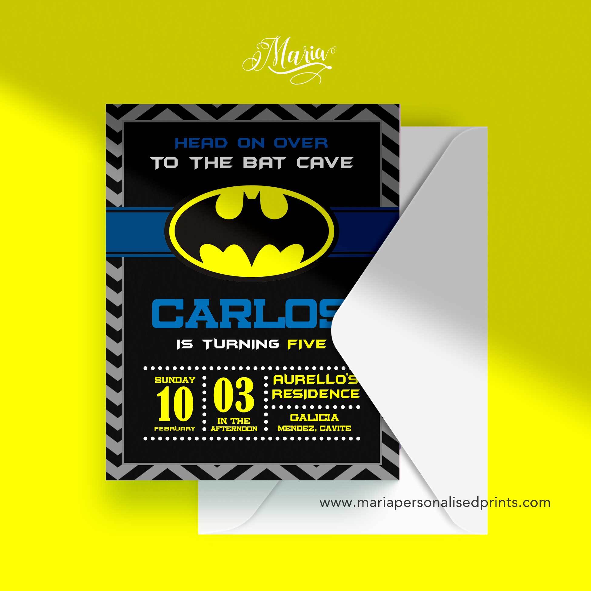 Batman Birthday Card Template