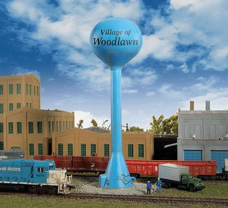 Modern Water Tower -- Kit - 1-1/4" 3.2cm Diameter x 6-1/2" 16.5cm Tall