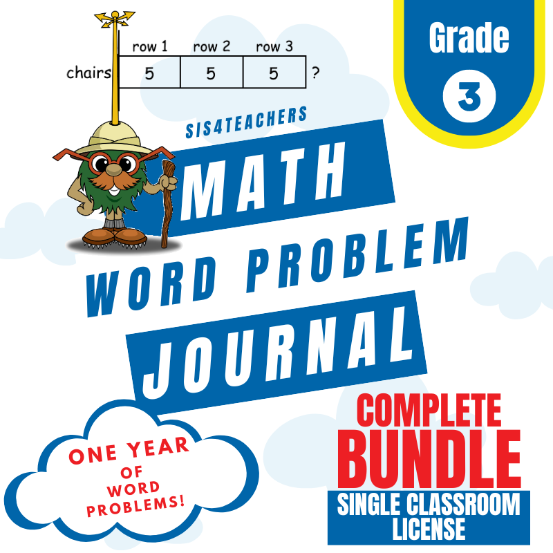 Math Word Problem Journal - 3rd Grade | Introduction to Multiplication ...