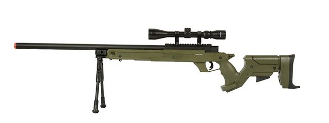 WELLFIRE SR22 Airsoft Sniper Rifle with Scope & Bi-Pod