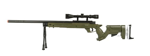 WellFire Sr22 Bolt Action Type 22 Airsoft Sniper rifle with Scope & Bi-Pod