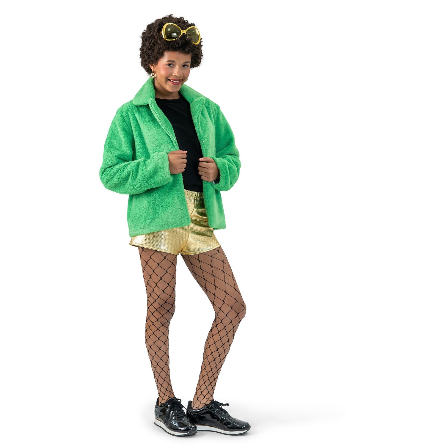 Disco Diva Fluffy Jacke Grün Damen | Faschingkostüme | Pierros Karneval ...