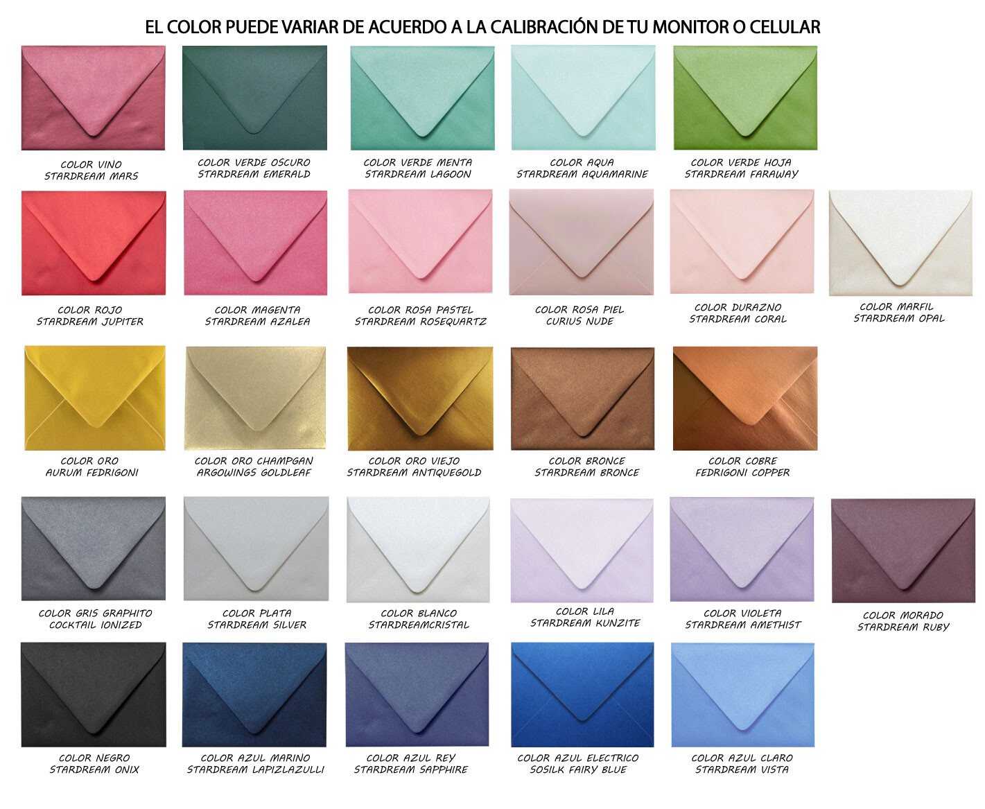 Sobre rectangular 14.6x22cm Aperlado 140g – Store – Invitaciones Encantadas