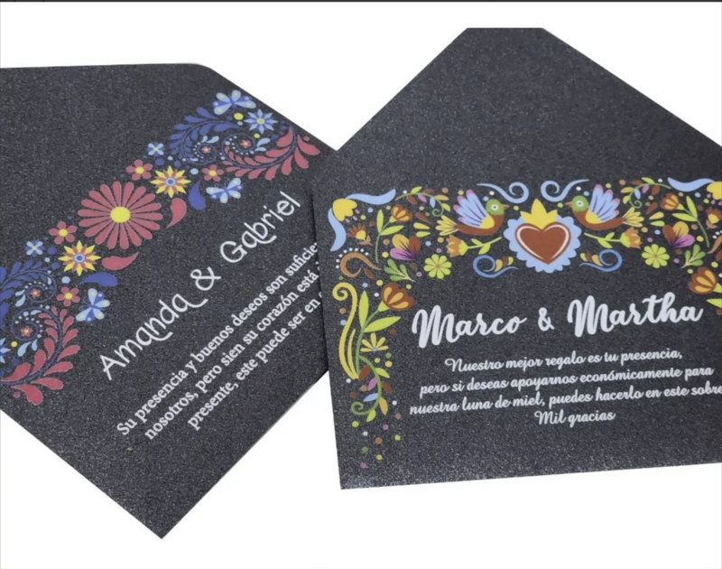 Sobre rectangular 6 x 10 cm 90g a 140g – Invitaciones de Boda – Invitaciones Encantadas