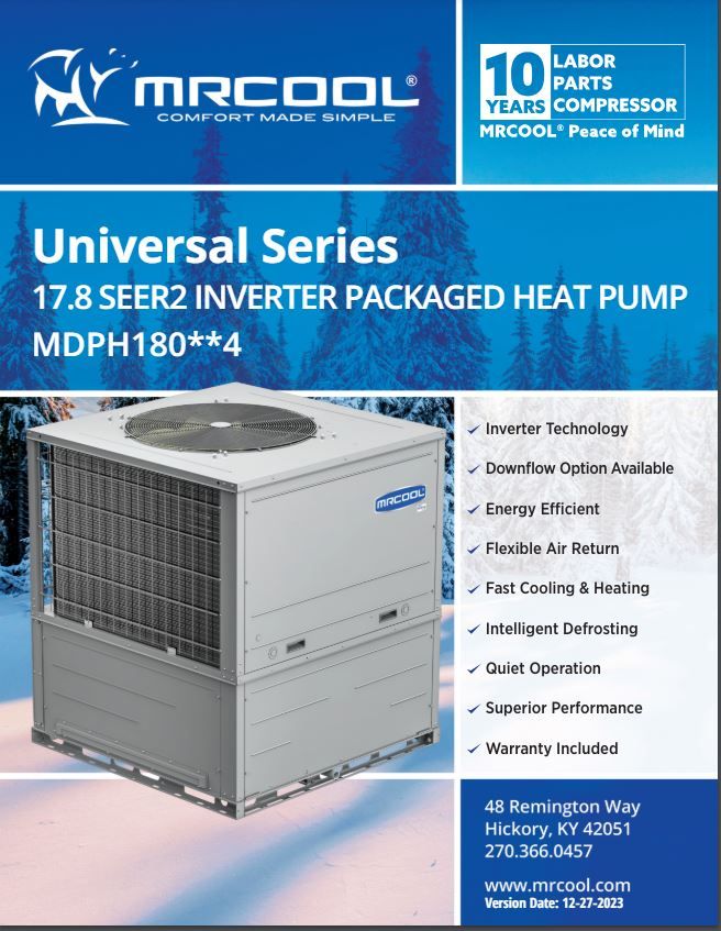 Universal Series Inverter Packaged Heat Pump