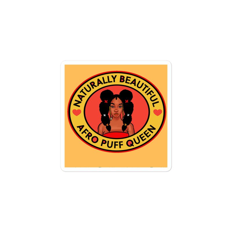 Bubble-free stickers Taya Afro Puff Queen