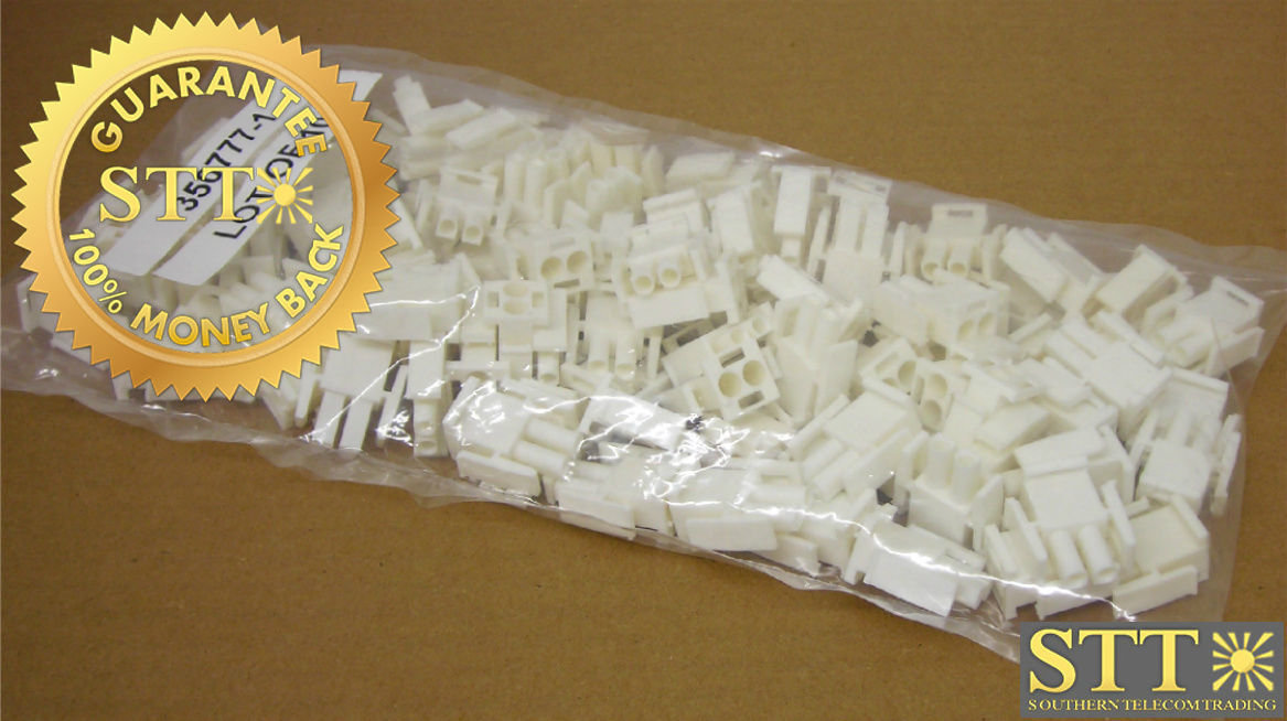 350777-1 TE CONNECTIVITY 2 POSITION PLUG HOUSING CONNECTOR (LOT OF 100 ...