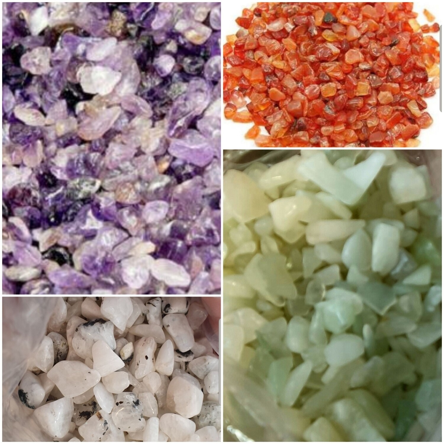 Gems, Crystal Chips, Shells, Glass