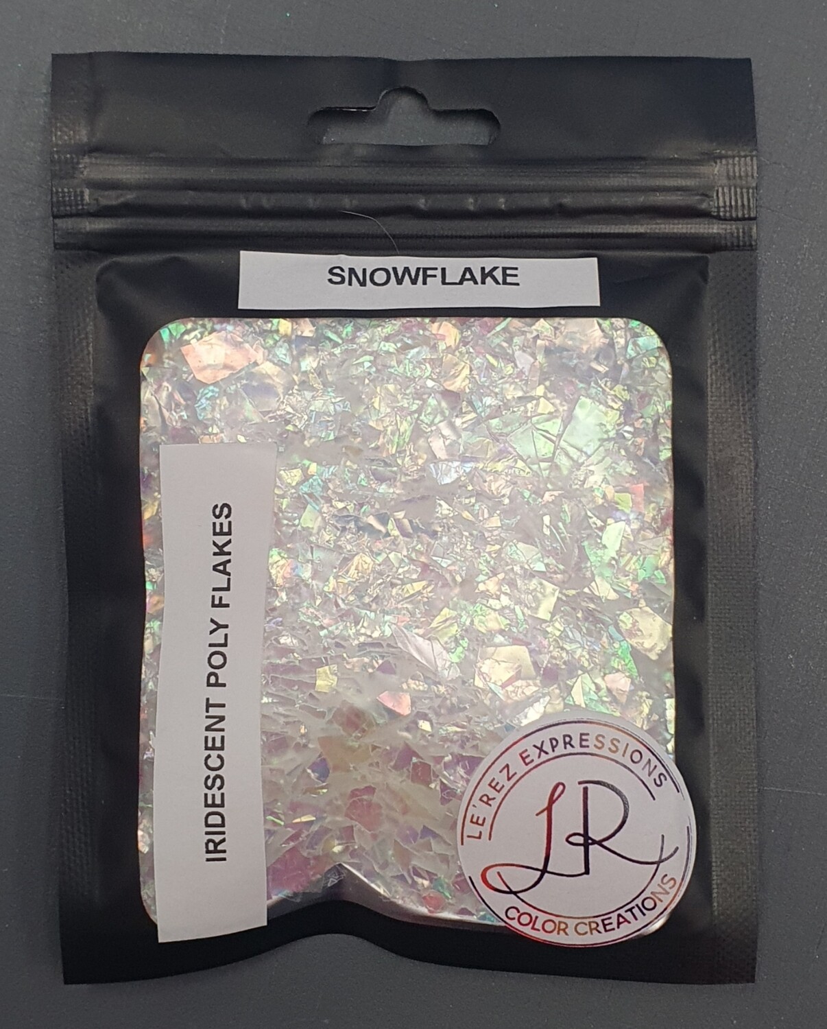 SNOWFLAKE Iridescent Polyester Flakes 20g
