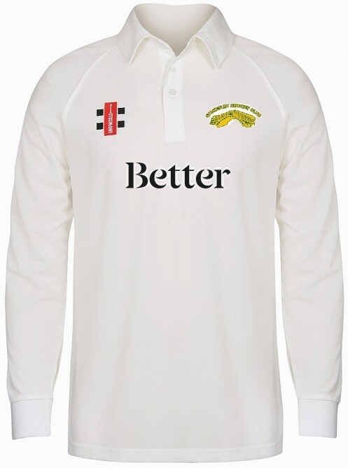 Stokesley Matrix Long Sleeve Cricket Shirt Under 12s
