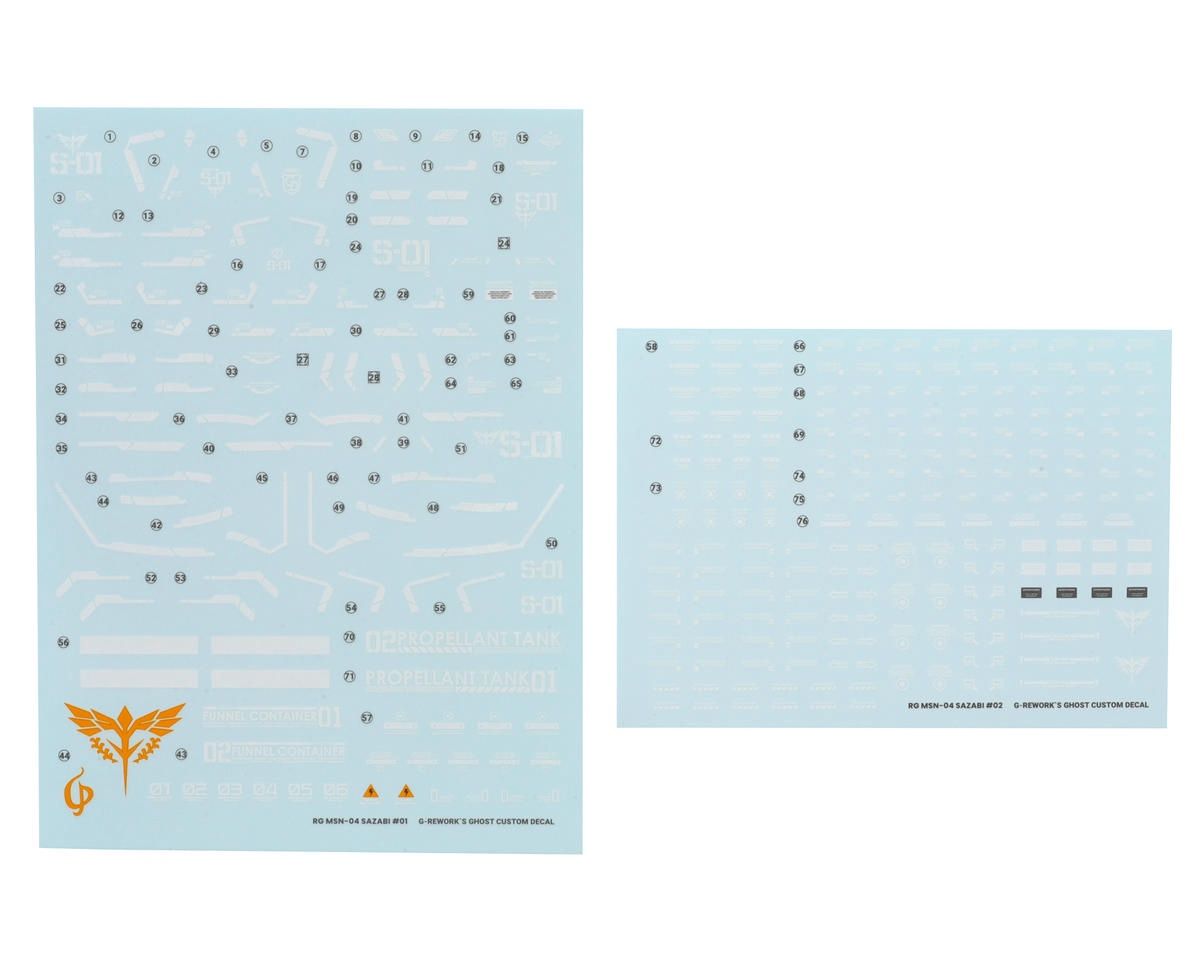 G-Rework RG MSN-04 Sazabi Gundam Waterslide Decal Sheets (2)