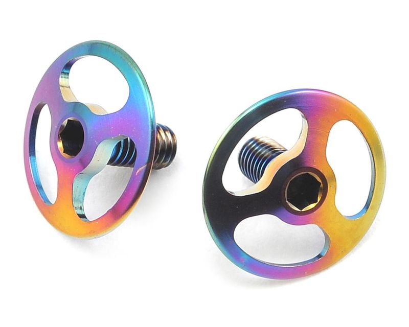 Avid RC Triad M3 Titanium Wing Button Screws (2) (Oil Slick)