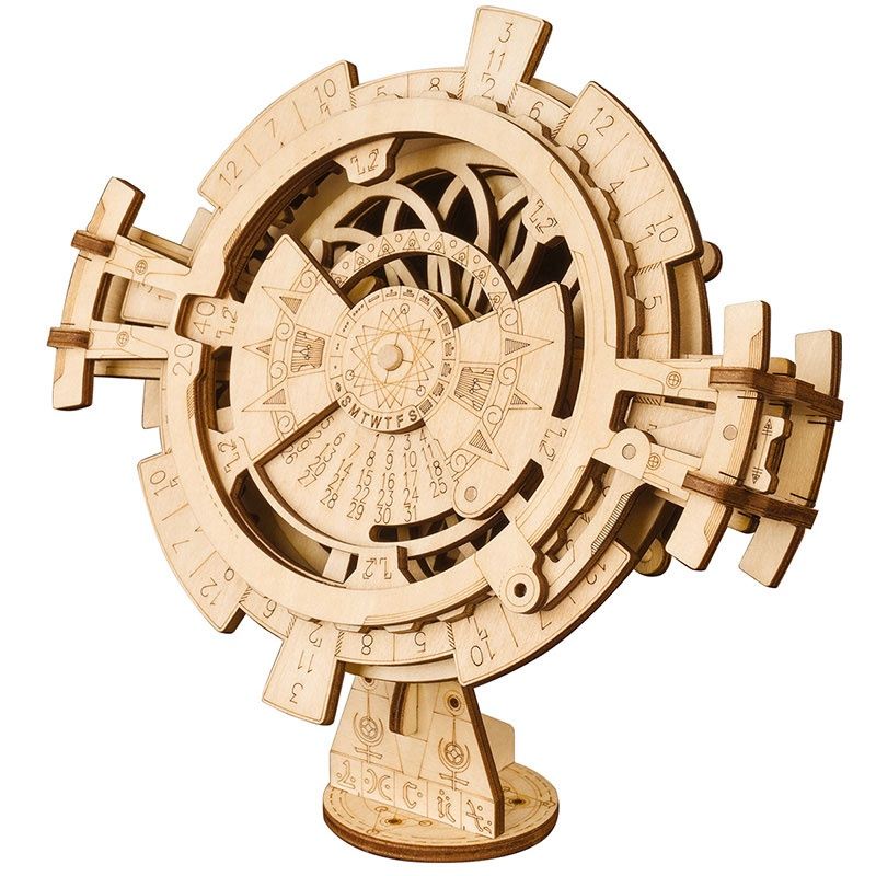 Robotime Mechanical Wood Models; Perpetual Calendar