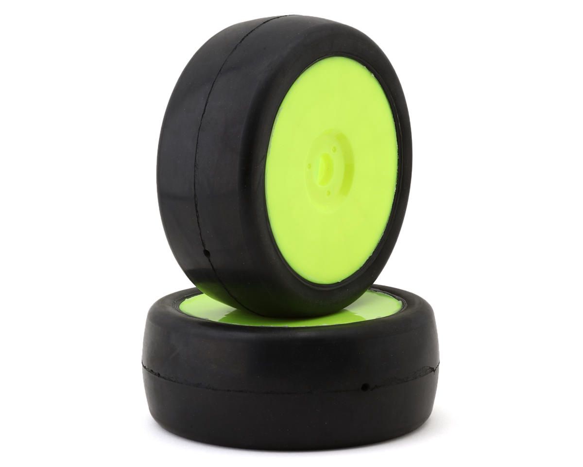 Raw Speed RC Slick 1/8 Buggy Pre-Mounted Tires (Yellow) (2)