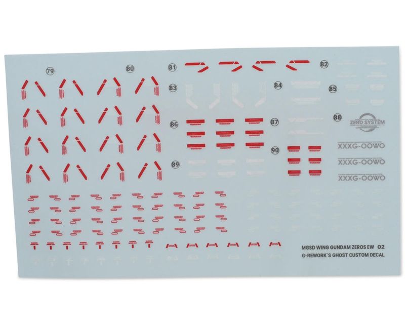 G-Rework MGSD Wing Gundam Zero EW Waterslide Decal Sheets (2)