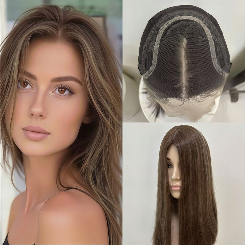 RW02 Straight 100% Chinese Virgin Remi Hair Lace Wig | Full crown coverage