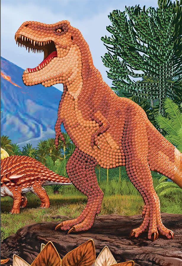 Craft Buddy T-Rex Dinosaur Crystal Art Notebook