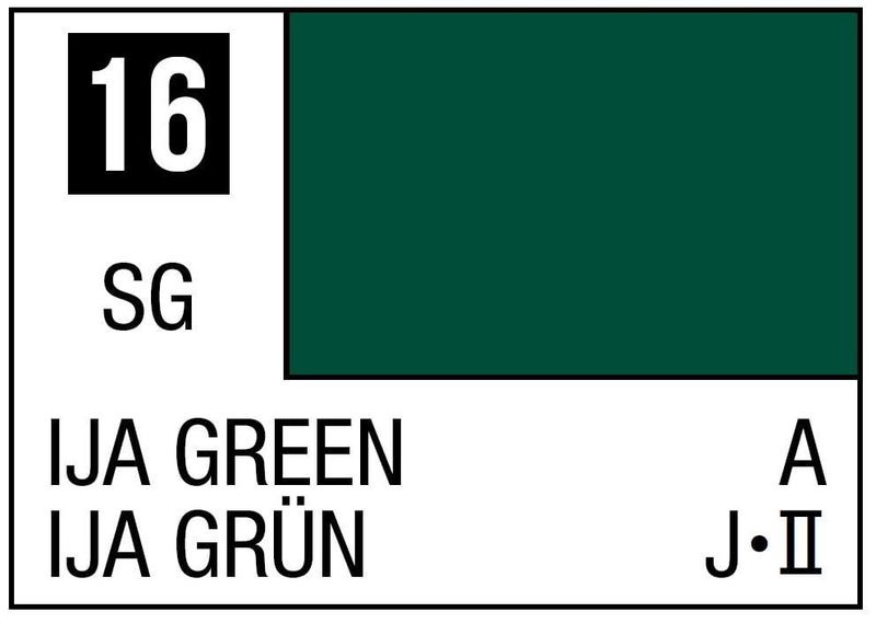 Gunze Mr. Color 16 - IJA Green (Semi-Gloss/Aircraft) - 10ml