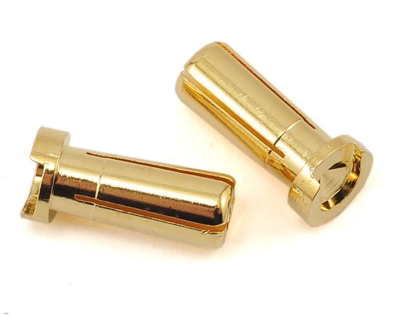Pro Tek Low Profile 5mm "Super Bullet" Solid Gold Connectors (2 Male)