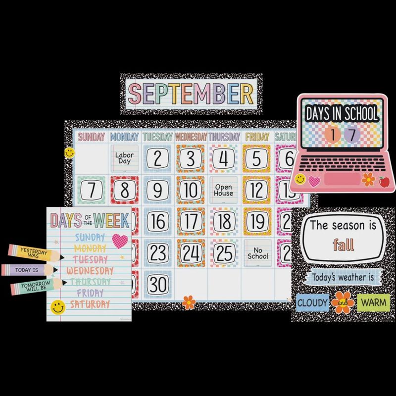 Cool for School Calendar Bulletin Board