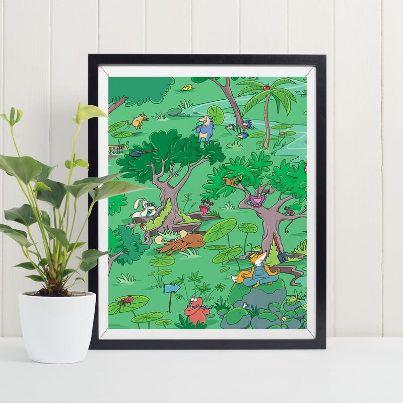 Wapi le Wapiti - Forêt de Daintree - Affiche murale