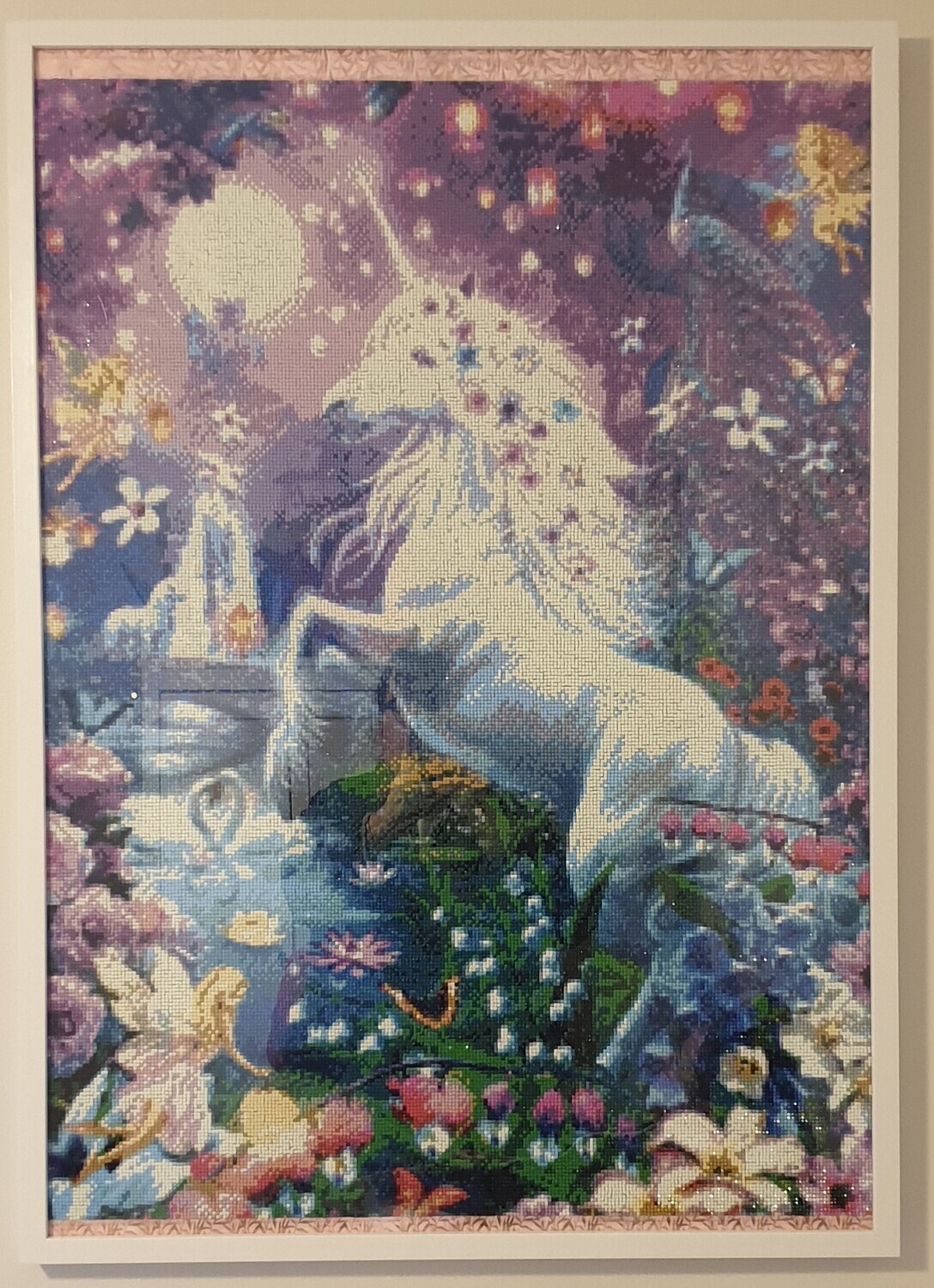 Unicorn and Fairies 60 x 80cm square drills - completed by Jo Dutton