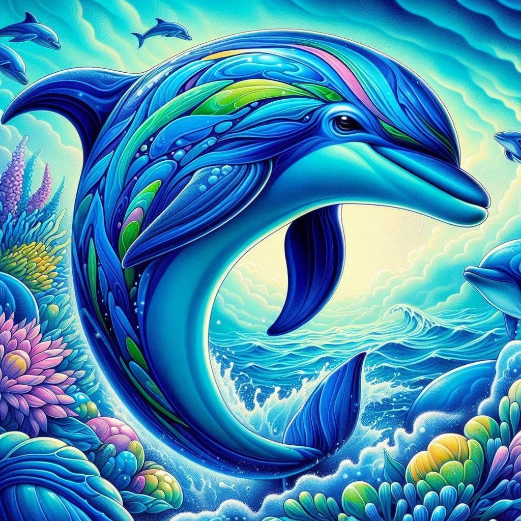 Dolphin B - DELUXE Full Drill Kit with ABs (Square drills) - 40 x 40cm ...