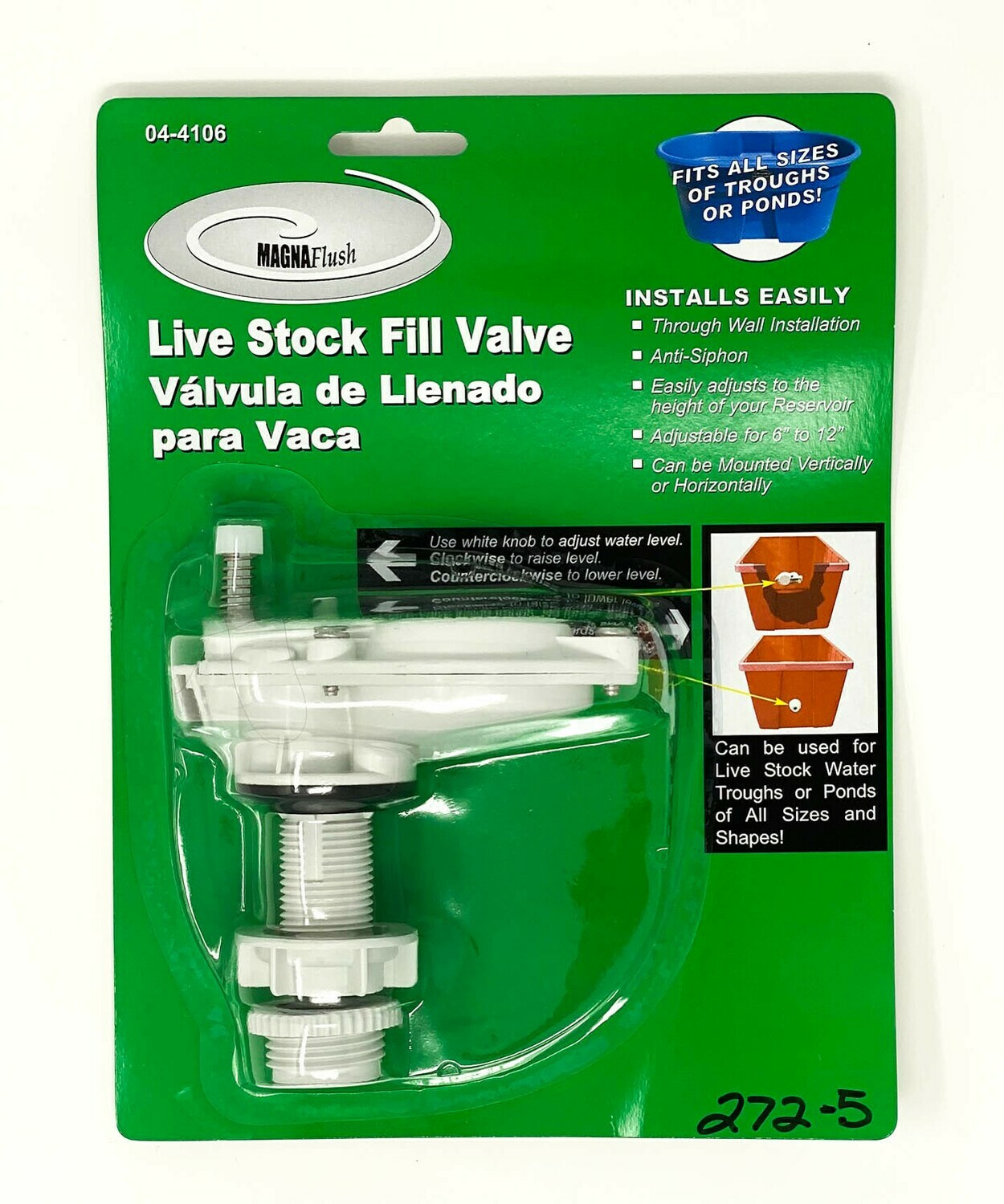 Miraco Equifount Series valve part number 272-5 Old Style