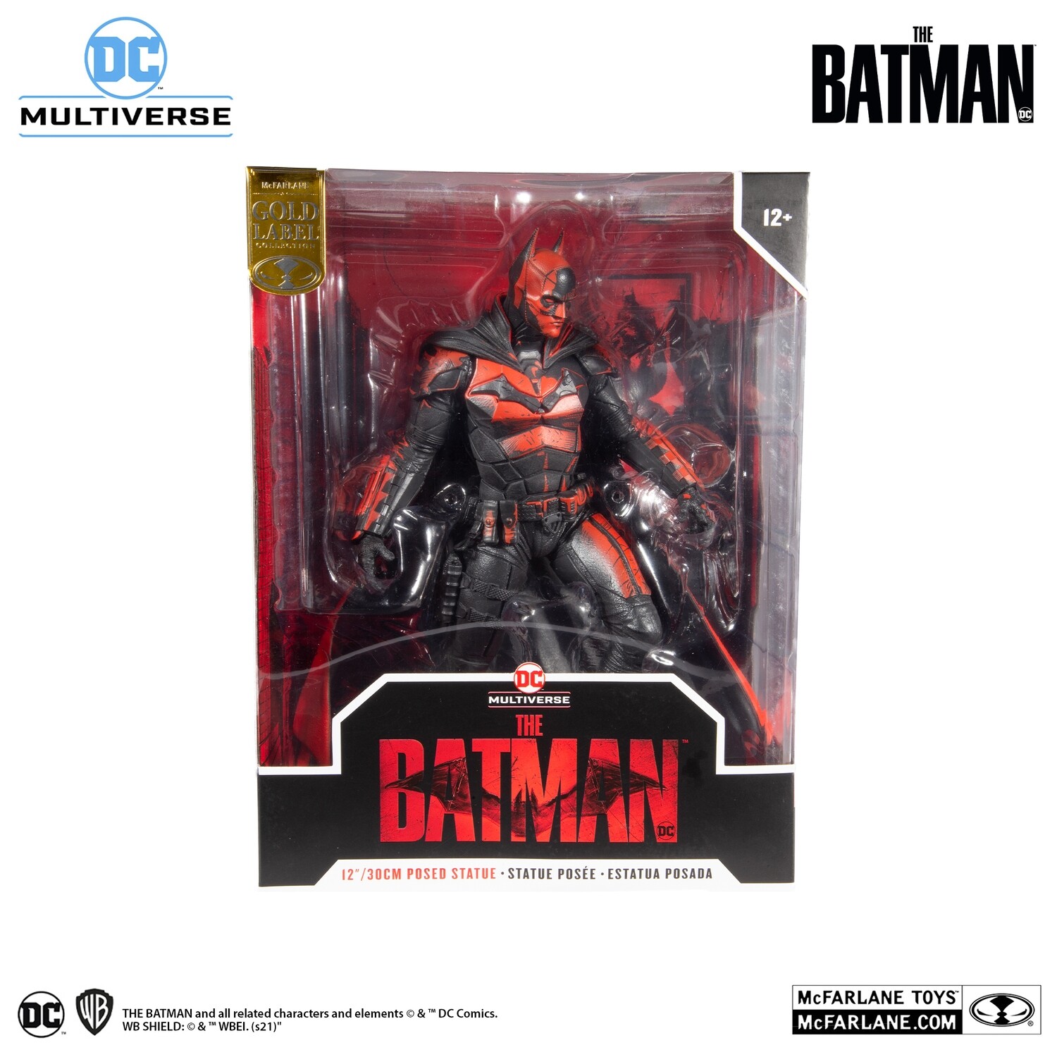 McFarlane Toys - DC Multiverse THE BATMAN 12″ POSED STATUE (GOLD LABEL)