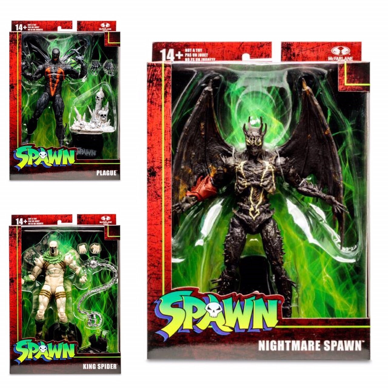 McFarlane Toys 7" Spawn Wave 4 - SET OF 3 ACTION FIGURES
