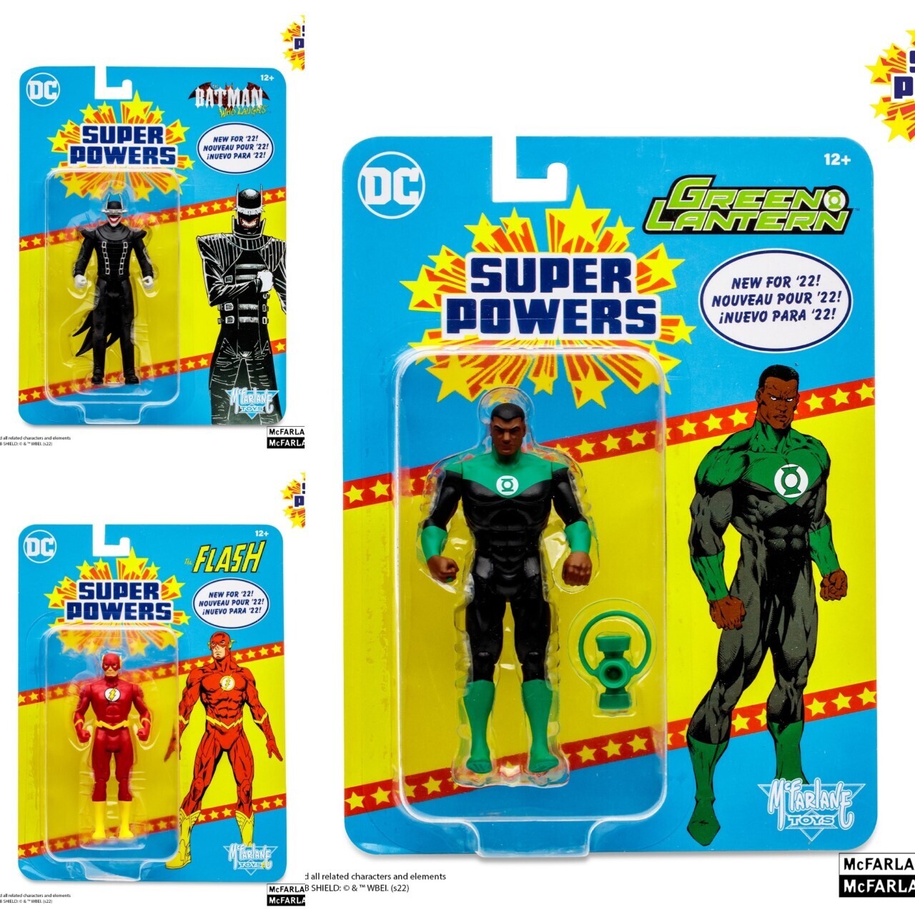 DC SUPER POWERS 5" WAVE 2 SET OF 3 ACTION FIGURES