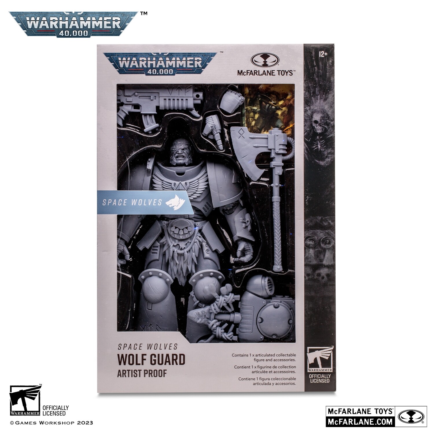 McFarlane Toys 7" Warhammer 40,000 SPACE WOLVES WOLF GUARD (ARTIST ...