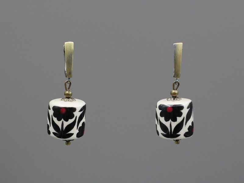 Сережки Колядниця купити авторські етно прикраси