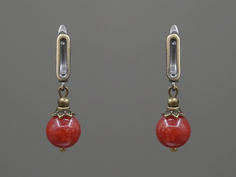 Сережки Ягідні купити авторські етно прикраси