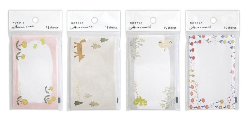 55mm*91mm mini message card 15P Nordic@北欧 ミニカード 15枚