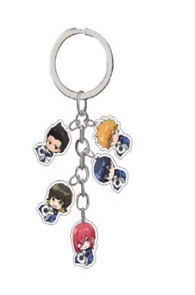 Blue Lock Acrylic Keychains 5 Character Keyrings #1