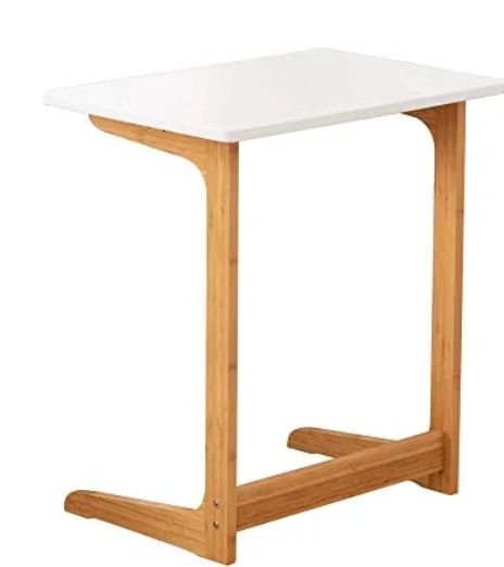 Zoopolyn Tv Tray Table for Living Room Bamboo End Table for Sofa Bed