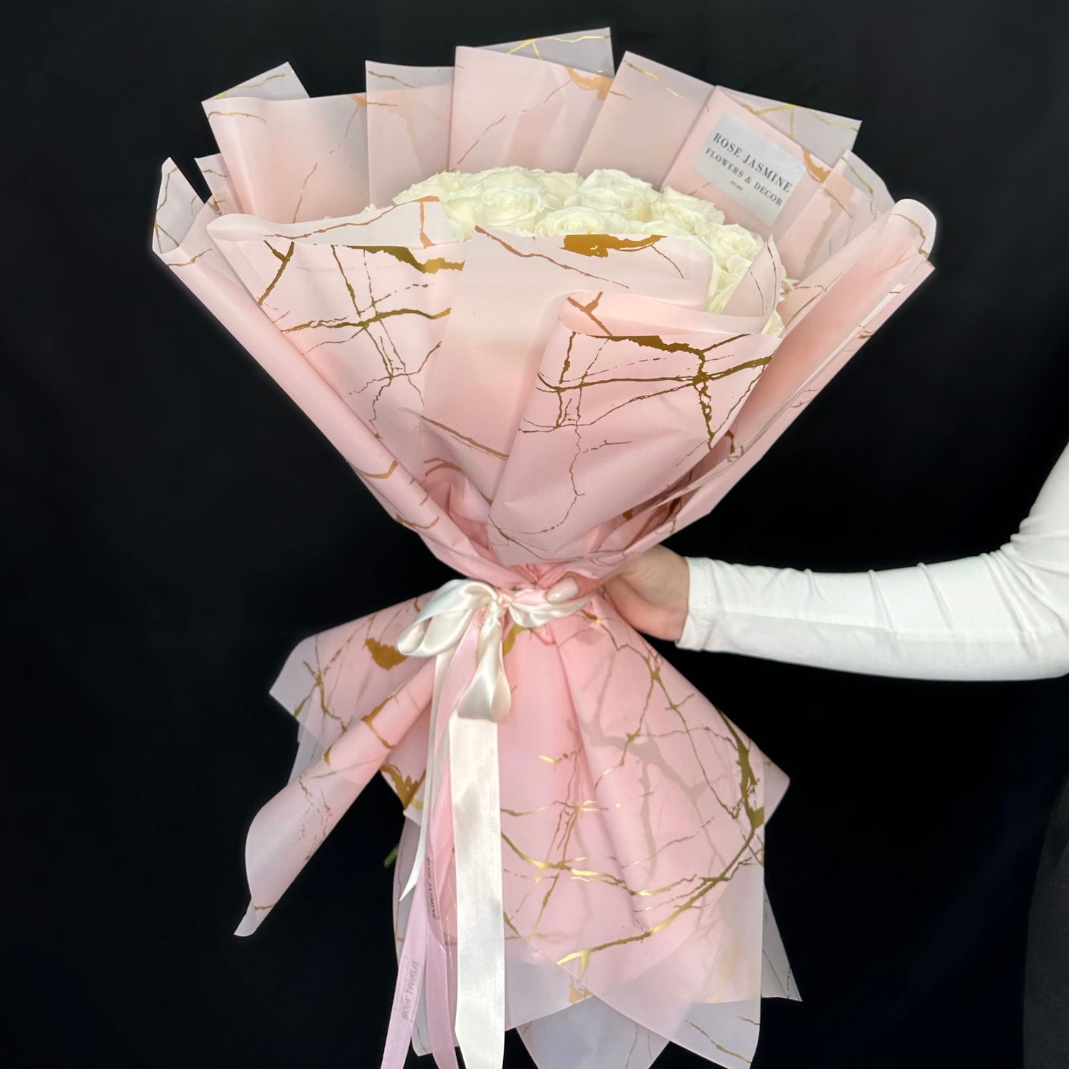 European Wrapped Rose Bouquet (3-Dozen, Long-Stem) – Rose Jasmine ...