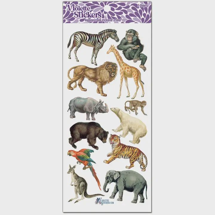 Zoo Animals Stickers