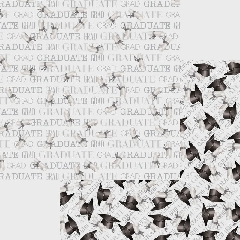 Graduation Collection Diplomas All Around 12 X 12 Double-Sided ...