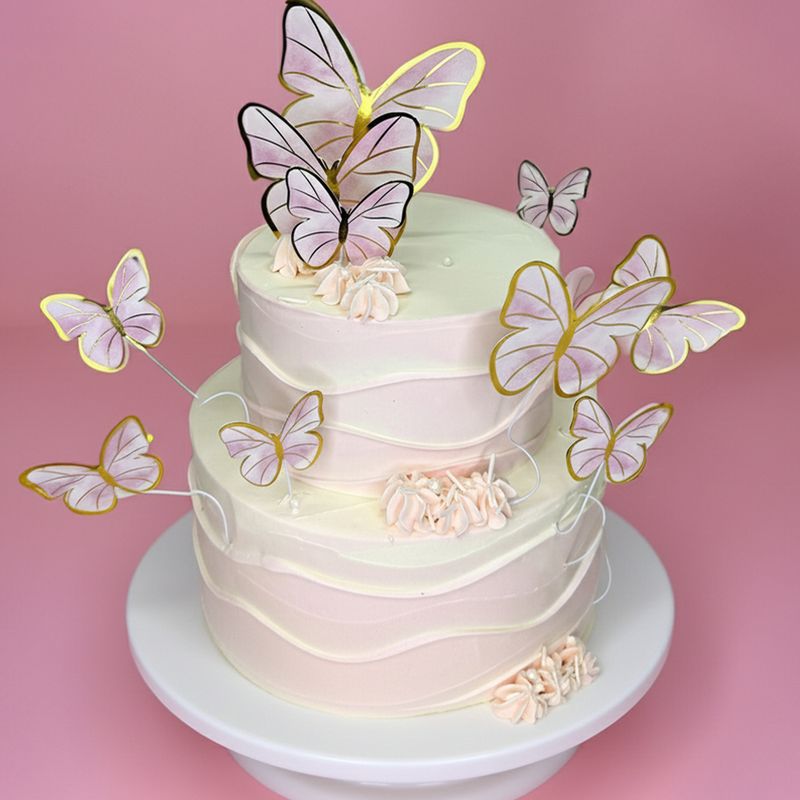 Elegant 2-Tier Butterfly Cake | SG