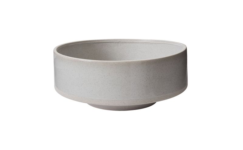 6"h x 14.25" OFF-WHITE CERAMIC INVENTOR LOW BOWL