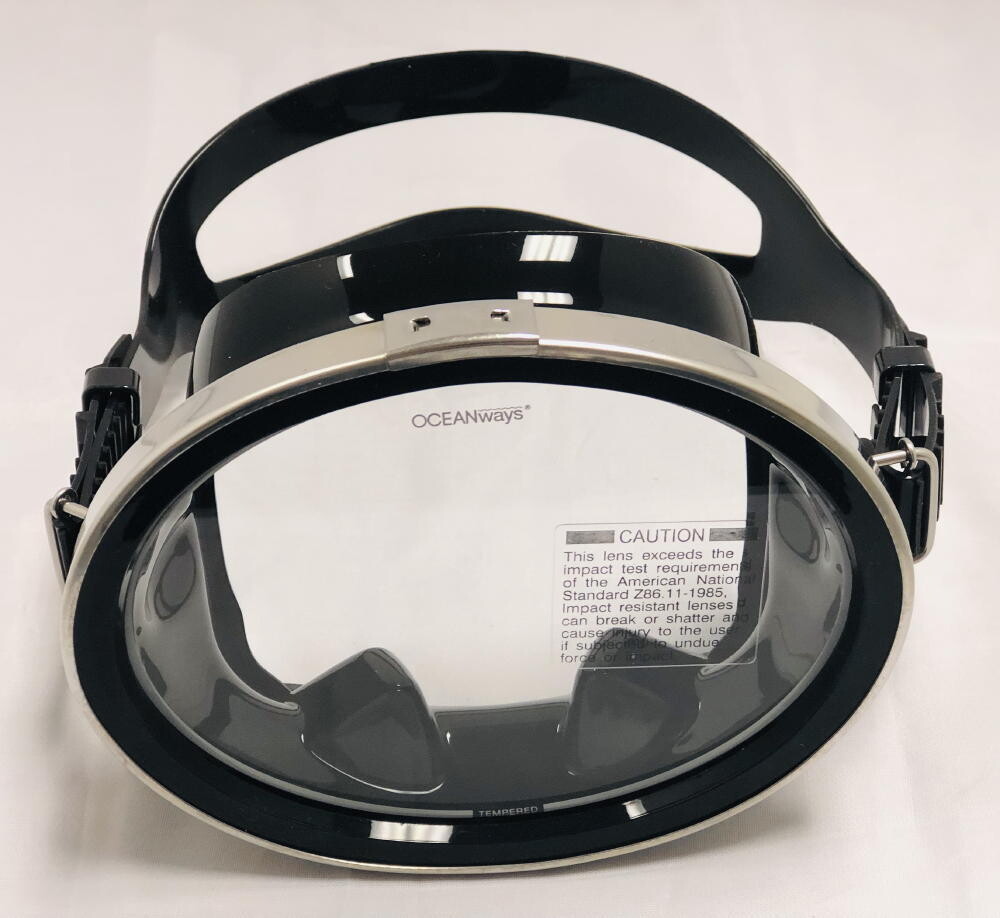Vintage Oceanways Mask Black Oval for Vintage Dives