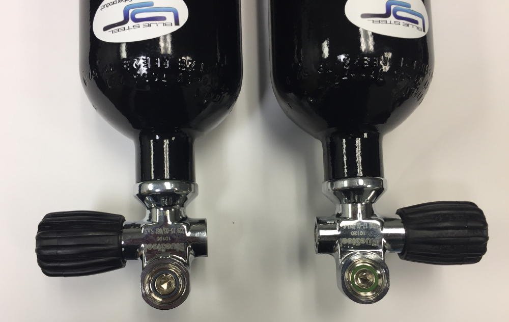 Faber 3 ltr Steel Cylinder Choose Right / Left Hand DIN Pro K Valve